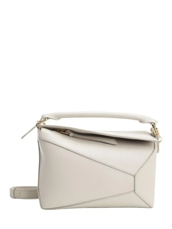 Loewe Small Puzzle Edge Bag - White