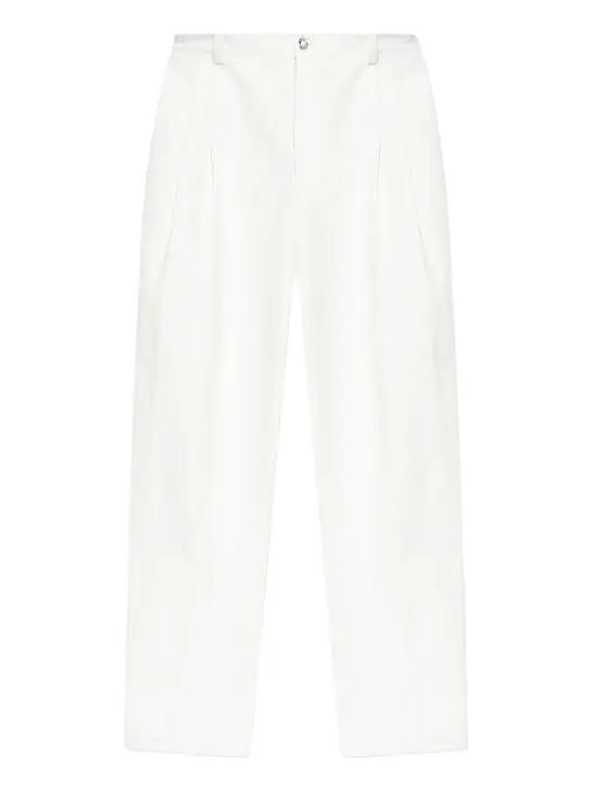 Givenchy Pleated Straight-leg Trousers - Ivory White