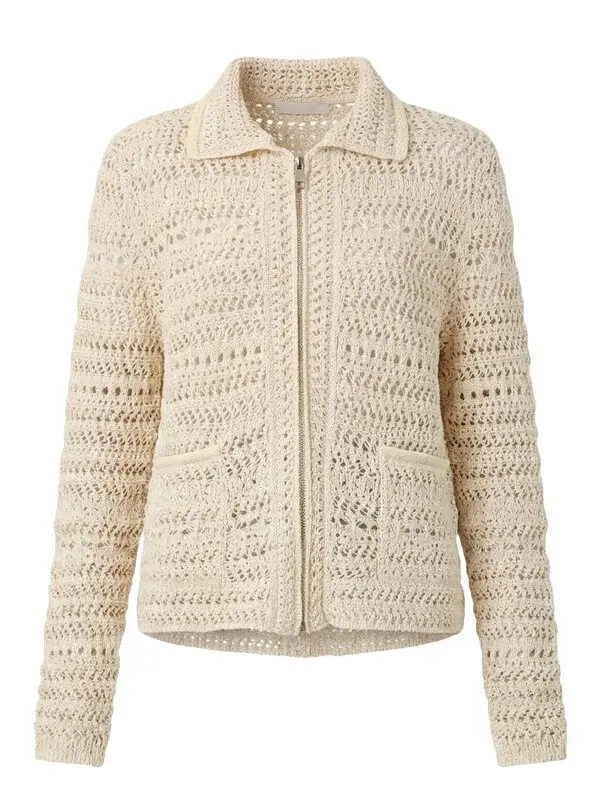 Fabiana Filippi Ribbed Zip-up Jacket - Nude
