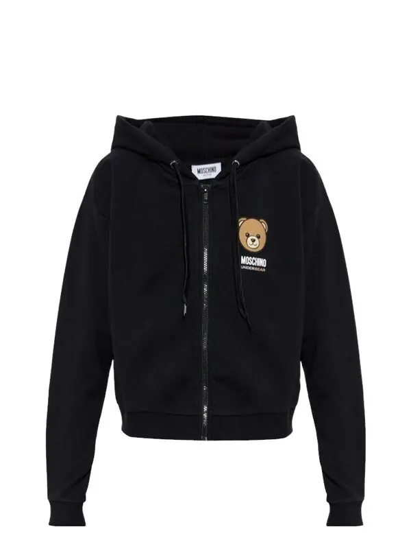 Moschino Underbear Zip Hoodie - Black