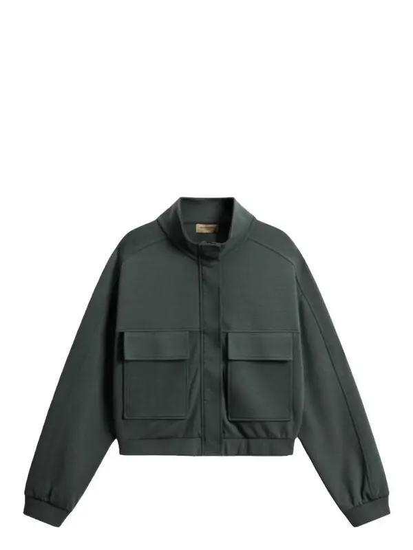 Woolrich Interlock Zipped Sweatshirt With Stand Collar - Forest Veil