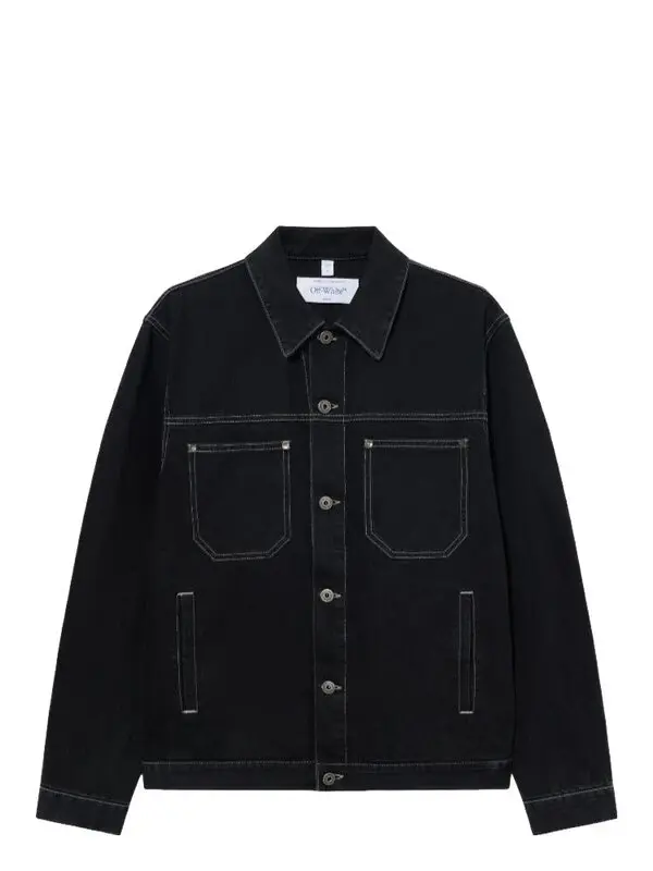 Off-White Half Arrow Relaxed Fit Denim Jacket - Black Stone