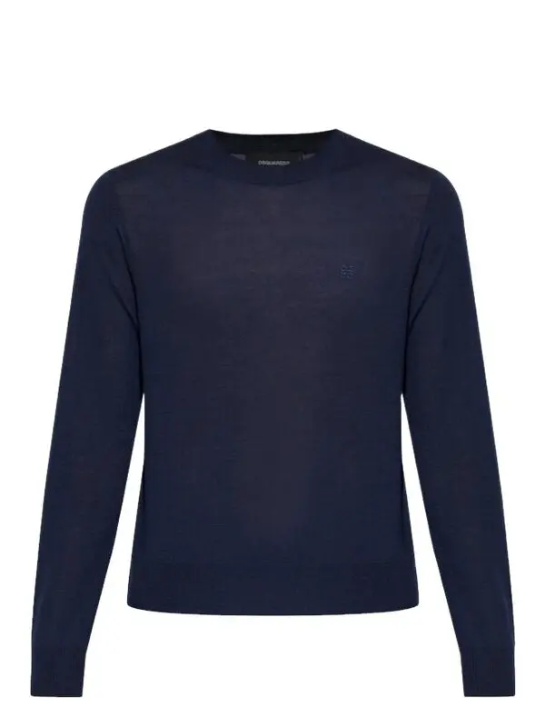 Dsquared2 Crew Neck Long Sleeve Sweater - Black