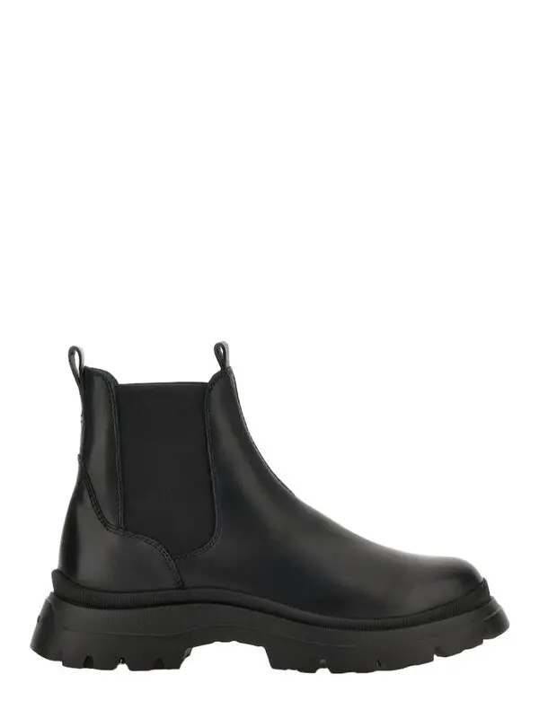 Hogan Leather Chelsea Ankle Boots - Black