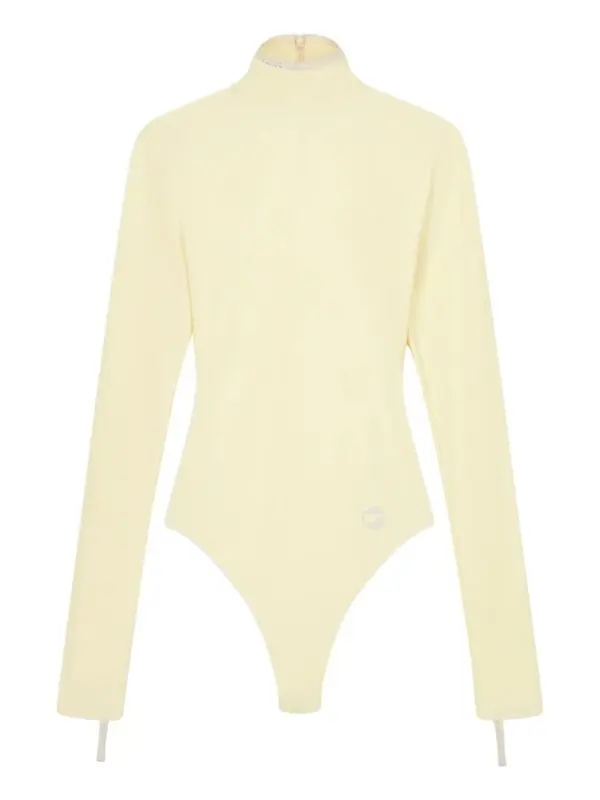 Coperni Second Skin Bodysuit With High Collar And Long Sleeves - Nude