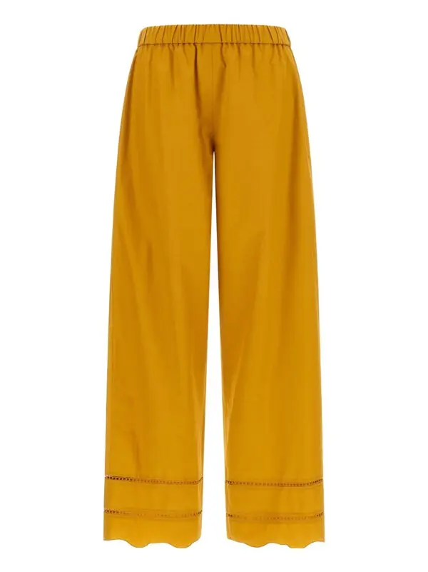 Fabiana Filippi Wide-leg Embroidered Trousers - Orange