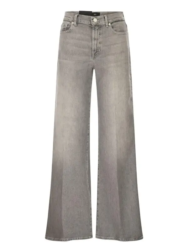 7 For All Mankind Lotta High-waist Flared Jeans - Gray