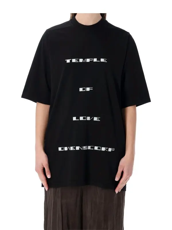 Rick Owens Short Sleeve Crewneck T-shirt - Black