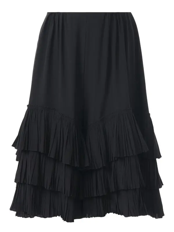 Chloé Tiered Ruffle Shorts - Black