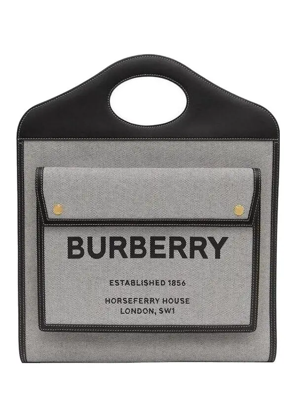 Burberry Medium Pocket Tote Bag - Gray