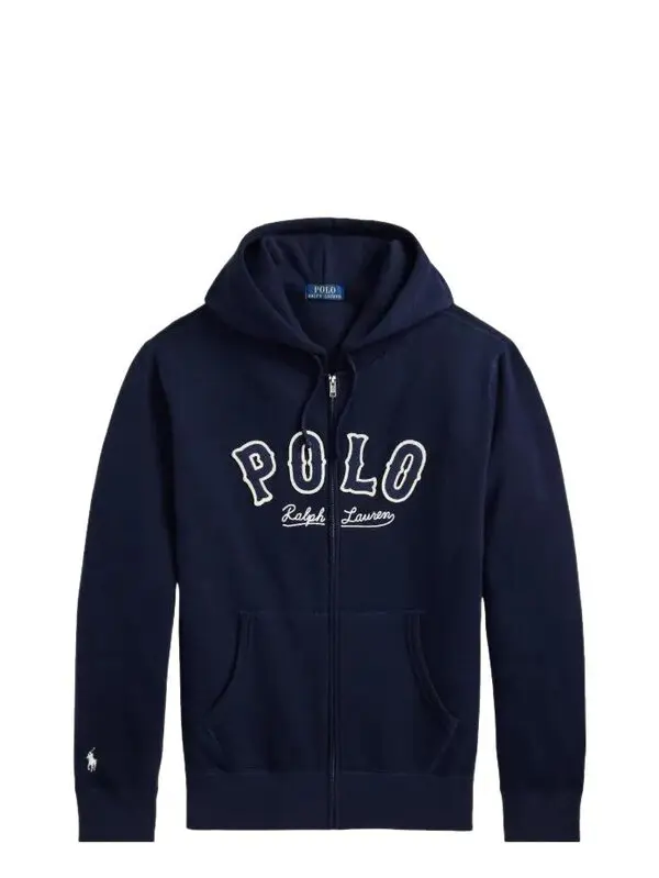 Polo Ralph Lauren Logo Zip-up Hoodie - Navy Blue