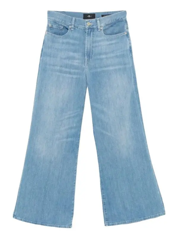 7 For All Mankind Wide-leg Denim Jeans - Blue