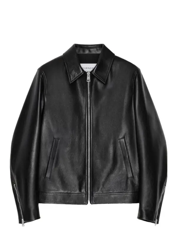 Givenchy Zip-up Leather Biker Jacket - Black