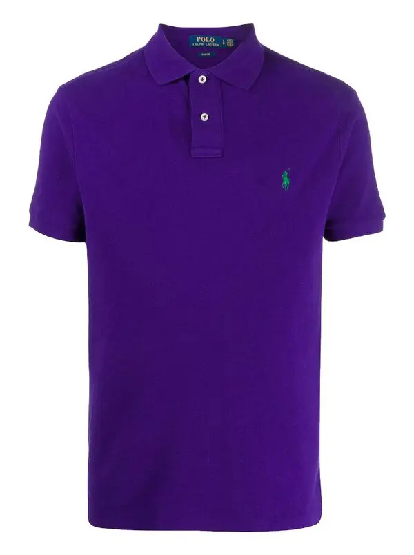 Polo Ralph Lauren Logo Embroidered Polo Shirt - Blue