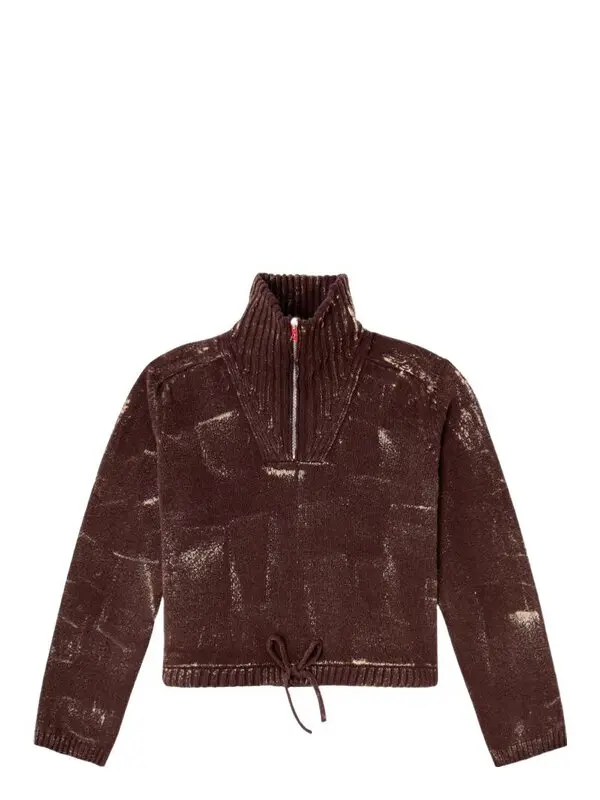 DIESEL® M-marcellette Half-zip Sweater - Brown