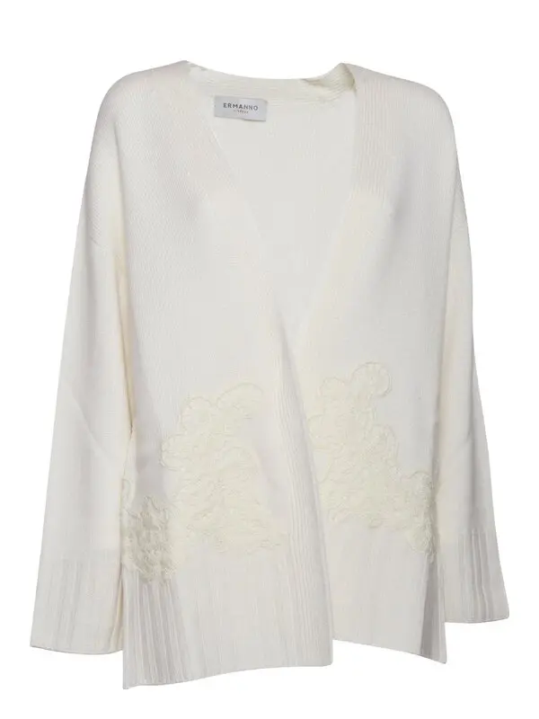 Ermanno Scervino Long Sleeve Cardigan - White