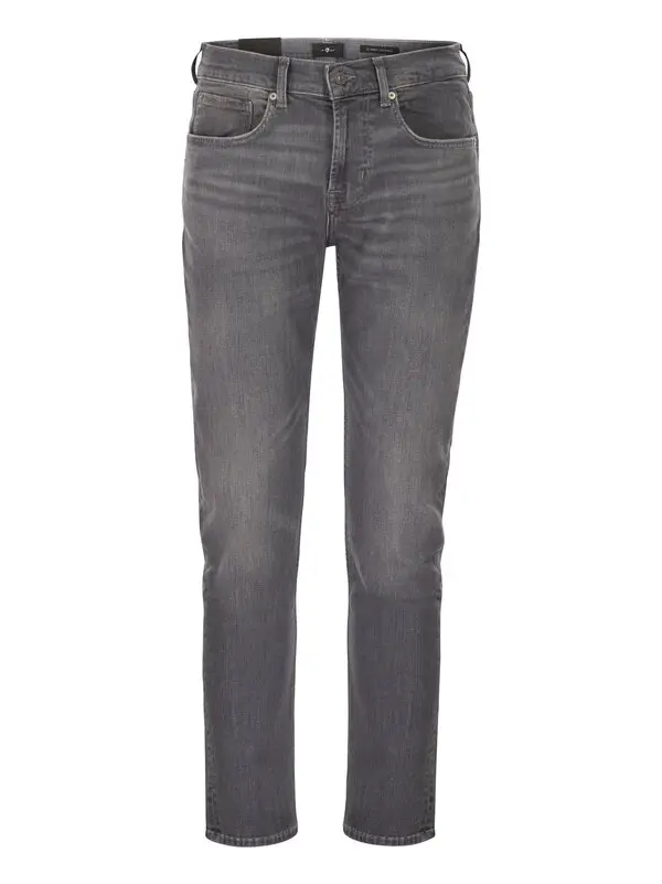 7 For All Mankind Slimmy Tapered Jeans - Black
