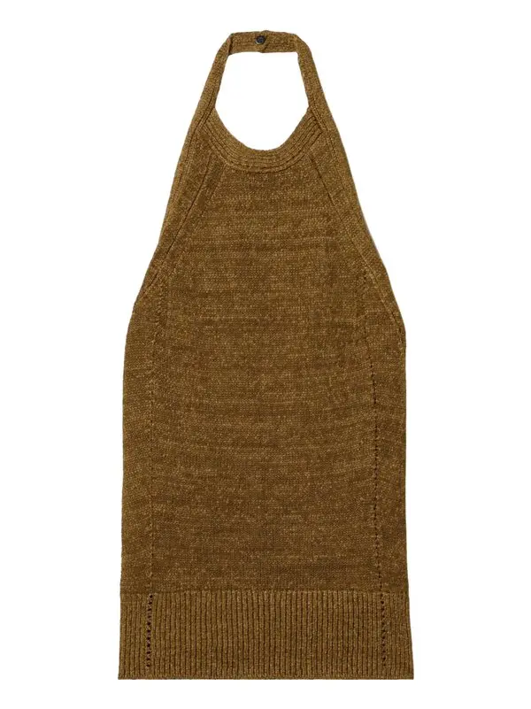 Proenza Schouler Leona Knitted Halter Neck Top - Brown