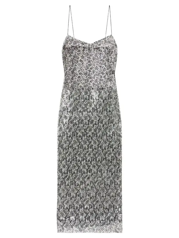 Christopher Esber Sequined Lace Maxi Dress - Gray