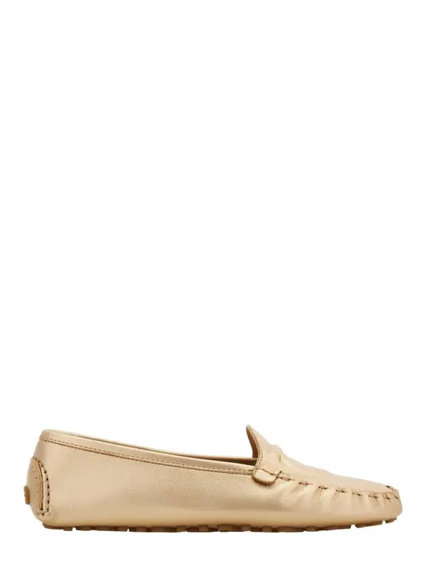 FERRAGAMO Gancini Driver Loafer - Champagne