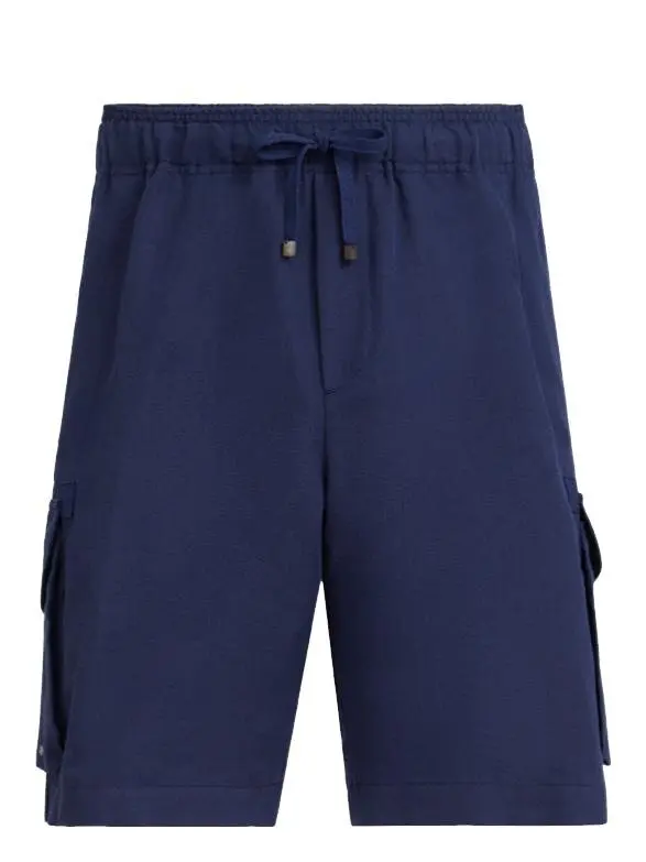 Brunello Cucinelli Drawstring Cargo Shorts - Blue
