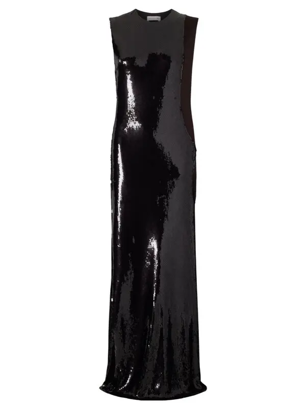 Christopher Esber Opaline Sequin Cutaway Dress - Brown