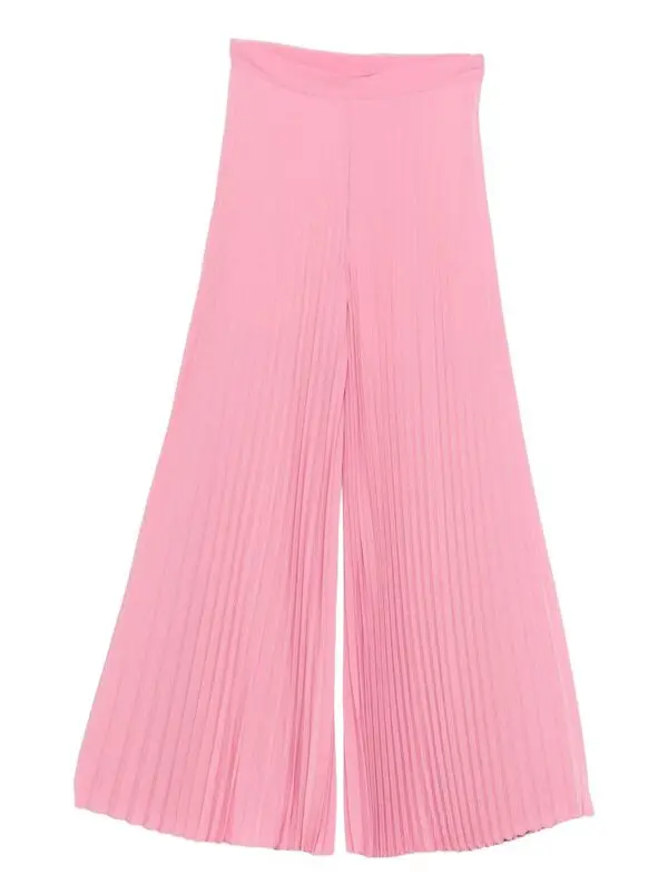 TWINSET Pleated Flared Wide-leg Pants - Pink