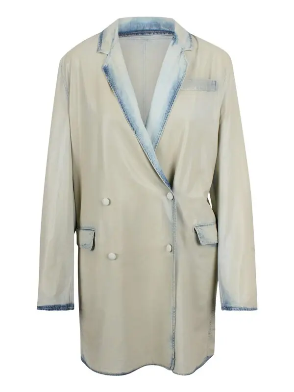 DIESEL® Double-breasted Coat - Nude