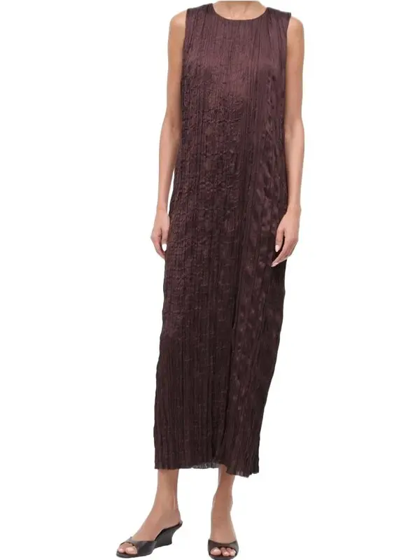 Staud Mizu Sleeveless Midi Dress - Black
