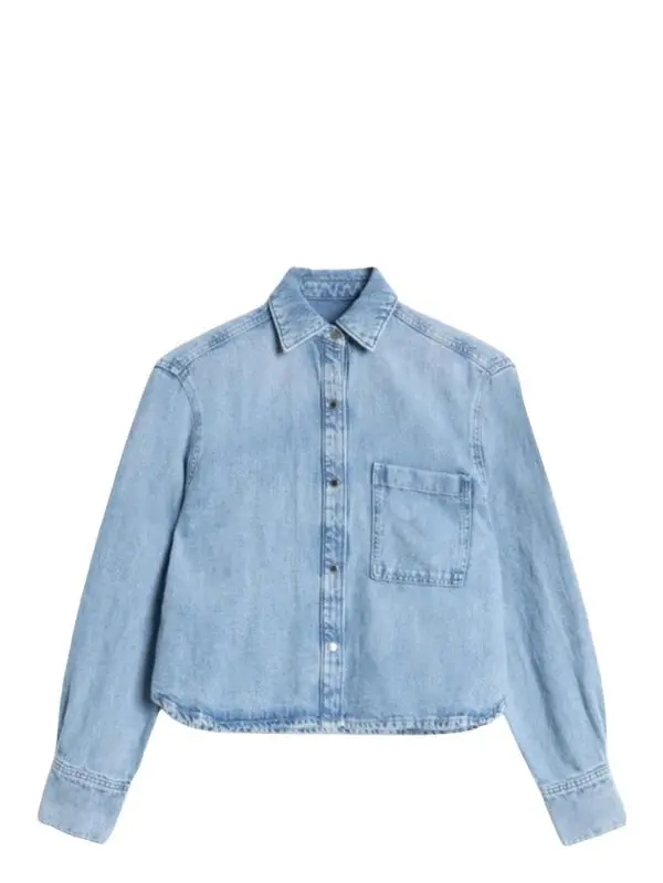 7 For All Mankind Indigo Linen Ivy Shirt - Light Blue