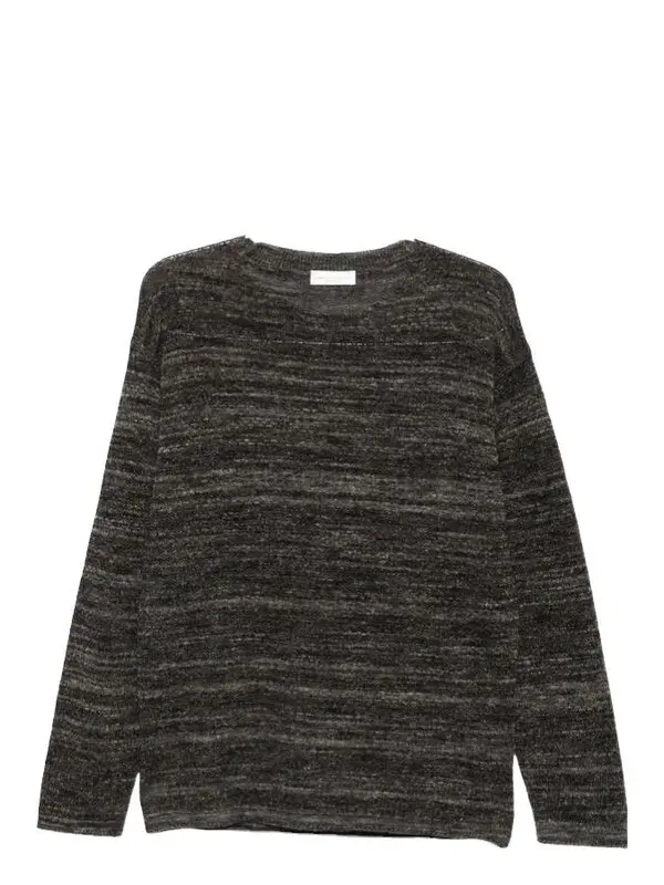 ROBERTO COLLINA Round Neck Long Sleeve Sweater - Moro