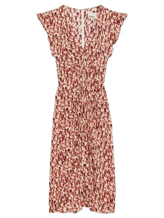 Isabel Marant Étoile Lyndsay Patterned Jacquard Midi Dress - Nude