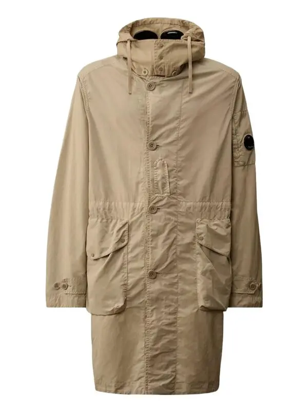 C.P. COMPANY Long Sleeve Hooded Jacket - Nude