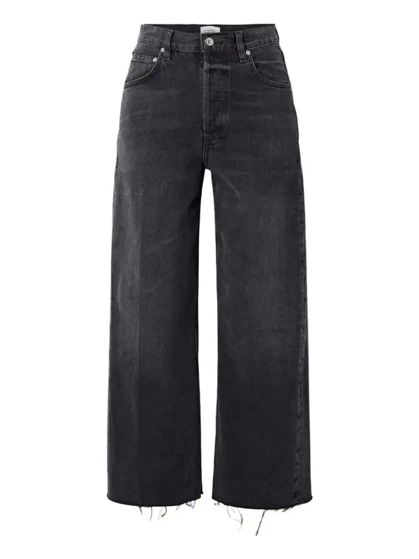 Citizens Of Humanity Ayla High-waisted Wide-leg Jeans - Black
