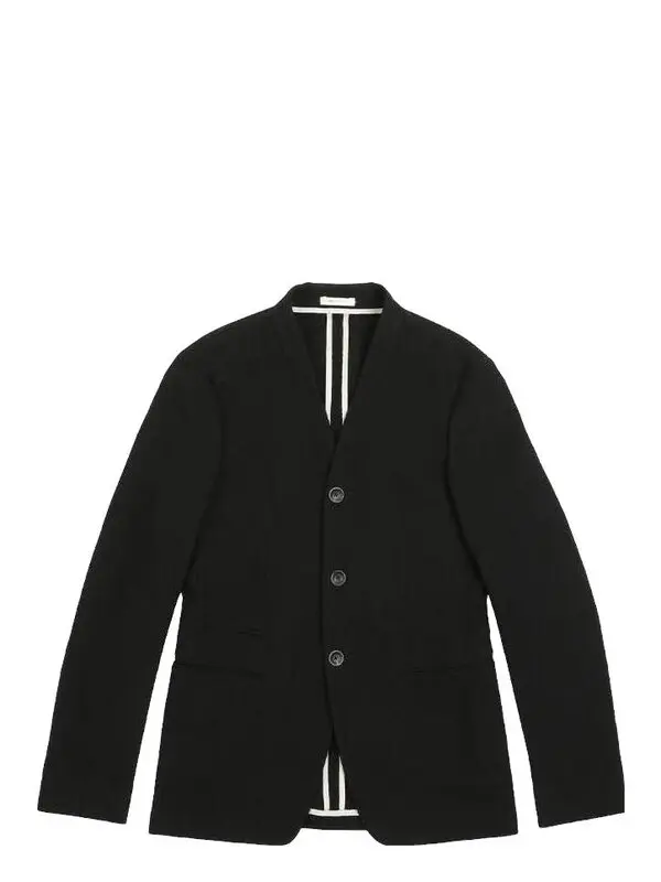 Emporio Armani Textured Logo Casual Jacket - Black