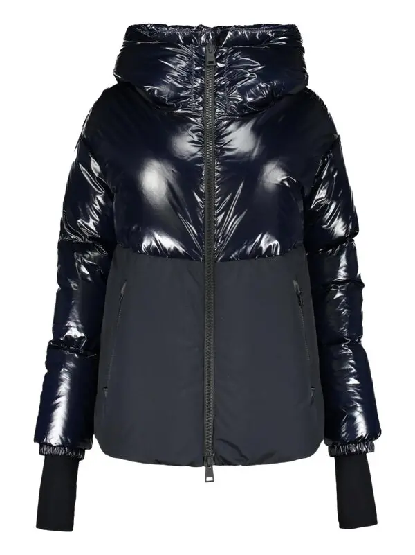 Herno Contrast Hooded Down Jacket - Blue
