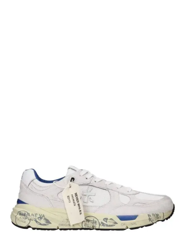 Premiata Round Toe Lace-up Sneakers - White
