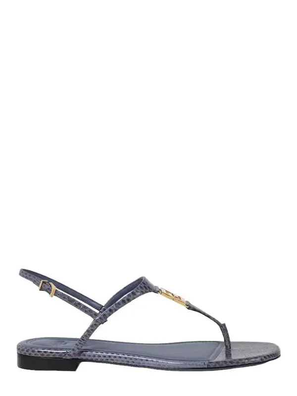 Fendi Ayers Square Toe Thong Sandals - Blue