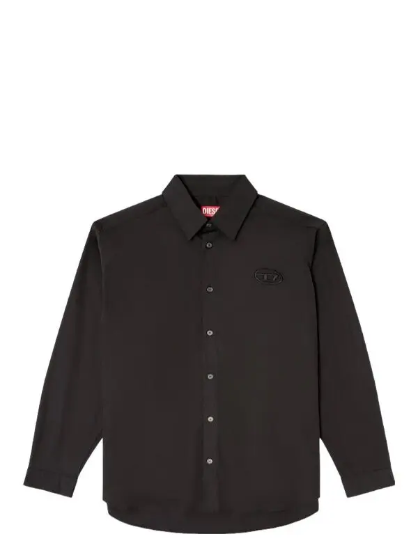 DIESEL® S-simply-gsbh Logo-embroidered Shirt - Black