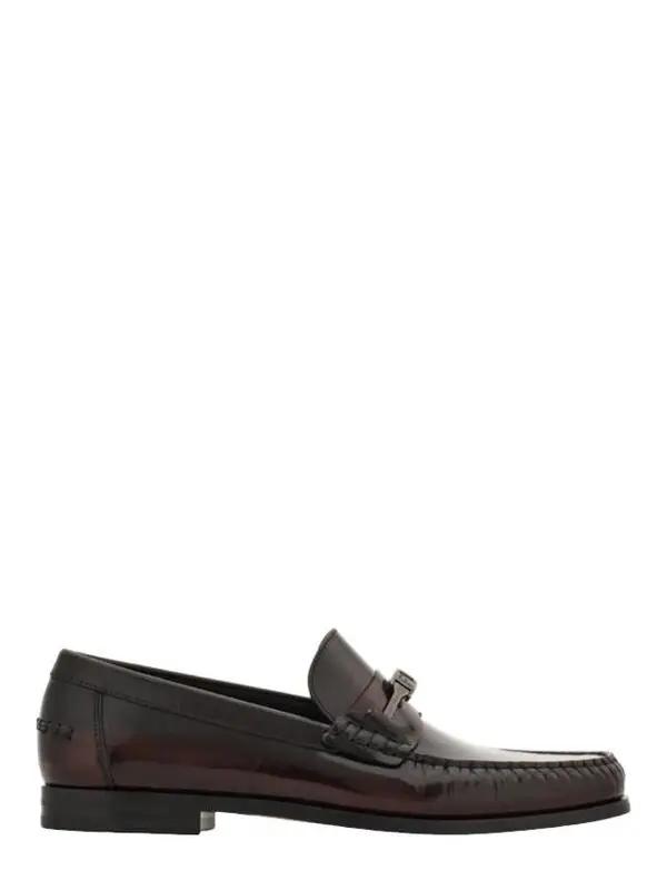 FERRAGAMO F Buckle Loafers - Black