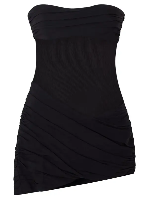 Christopher Esber Ribbed Knit Mini Dress - Black