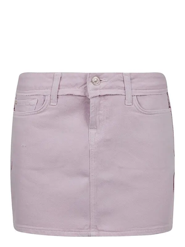 7 For All Mankind Denim Mini Skirt - Purple