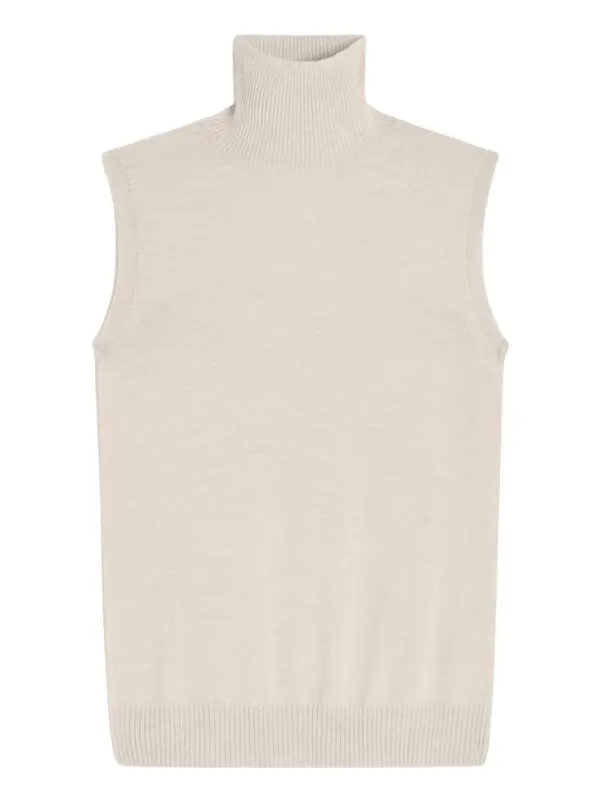 Sportmax Sleeveless Turtleneck Jumper - Ivory