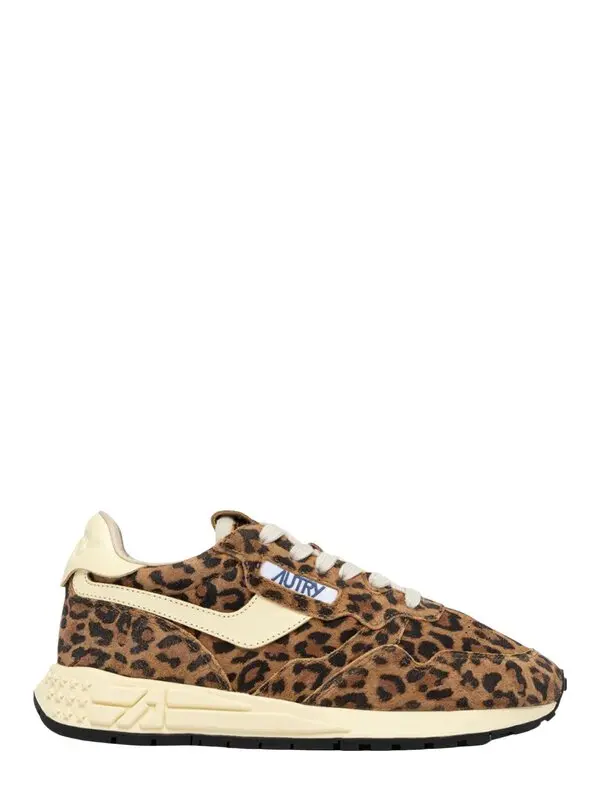 AUTRY Reelwind Low Leopard Print Sneakers - Nude
