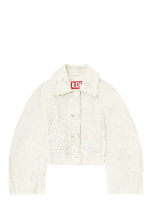 DIESEL® Cropped Raglan-sleeve Coat - White