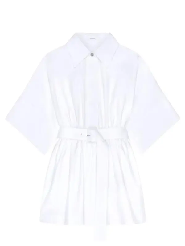 Givenchy Short Sleeved Belted Mini Dress - White