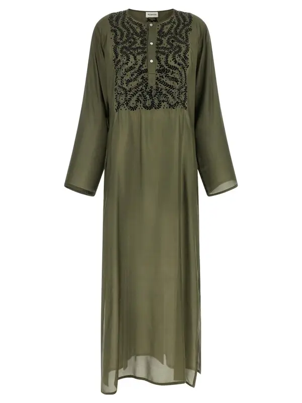 P.a.r.o.s.h Sunset Sequin Embellished Maxi Dress - Green