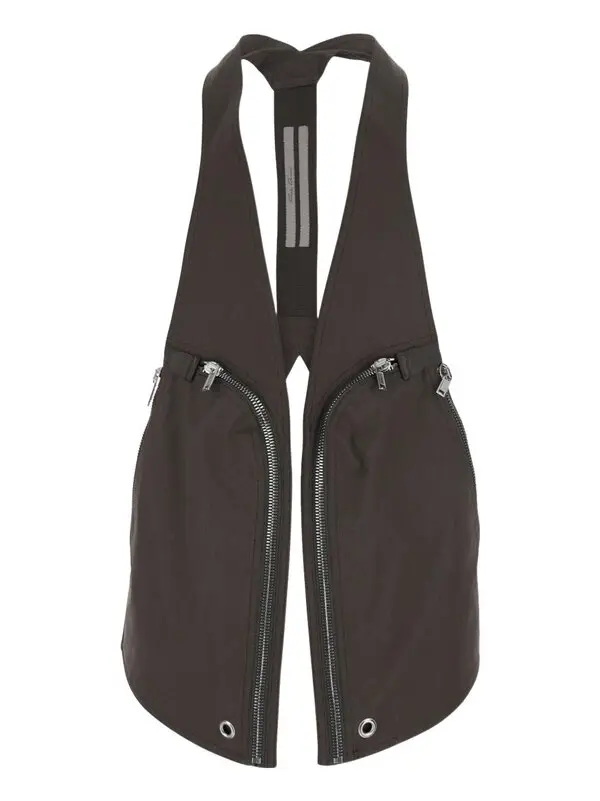 Rick Owens Sleeveless Zipped Vest - Black