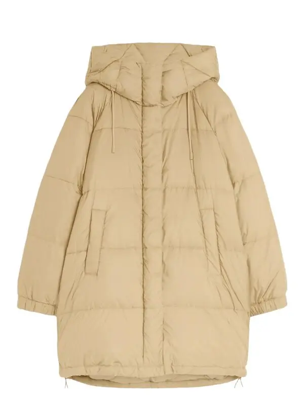 Max Mara Padded Hooded Jacket - Nude