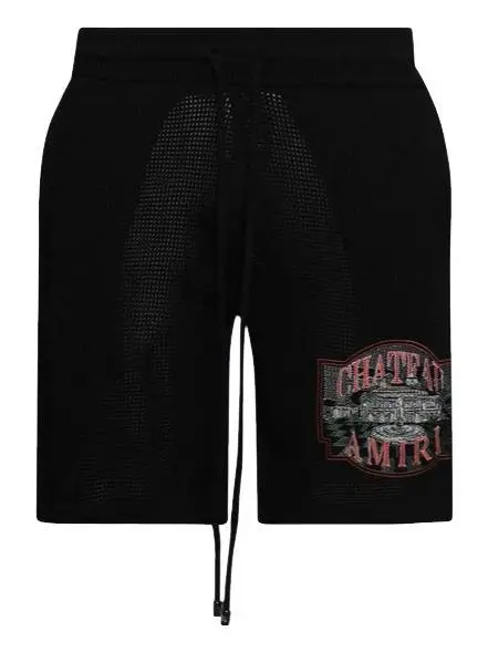 Amiri Crochet Drawstring Shorts - Black